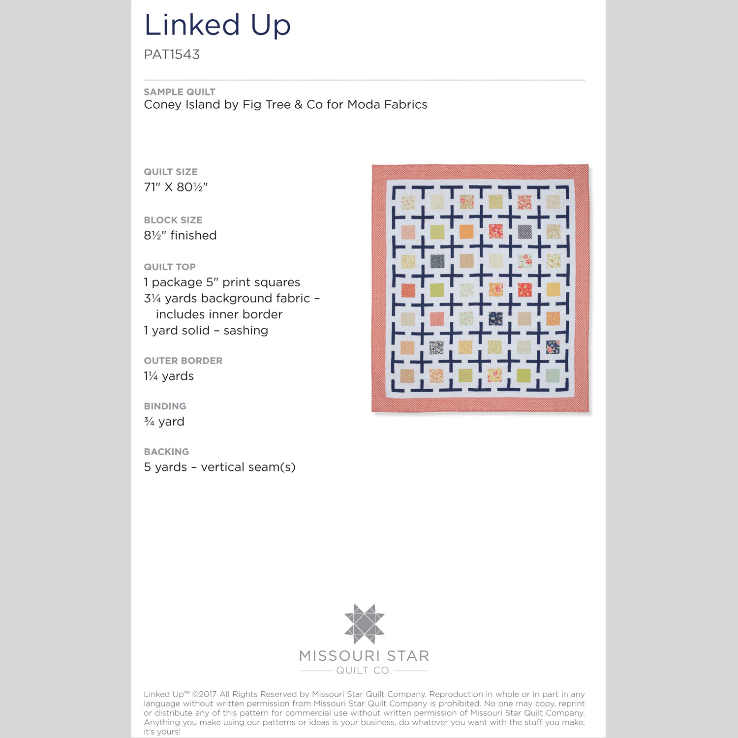 Digital Download - Linked Up Quilt Pattern by Missouri Star