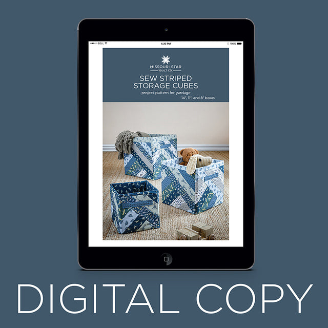Digital Download - Sew Striped Storage Cubes Pattern by Missouri Star