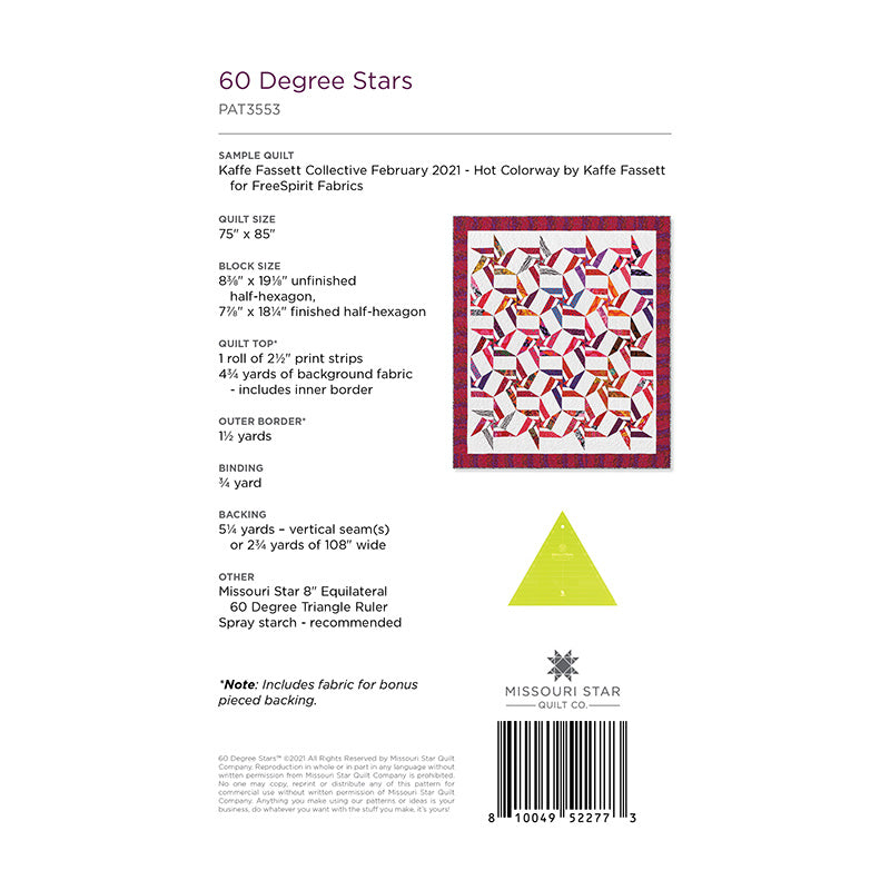 60 Degree Stars Quilt Pattern by Missouri Star