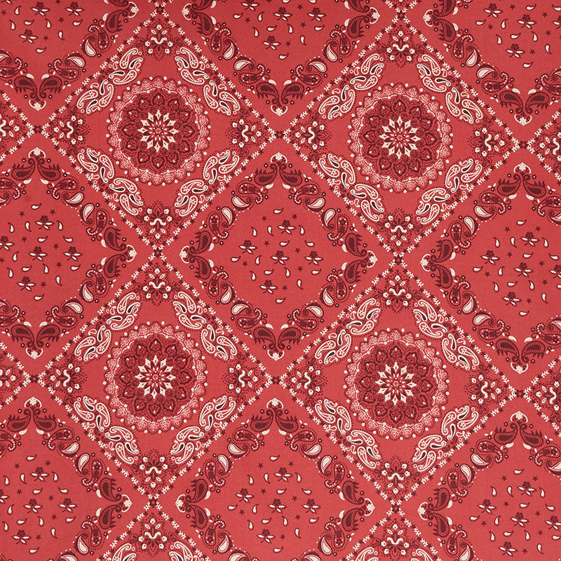 Red Bandana Print Fabric