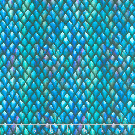 Dragons - Scales Blue Yardage