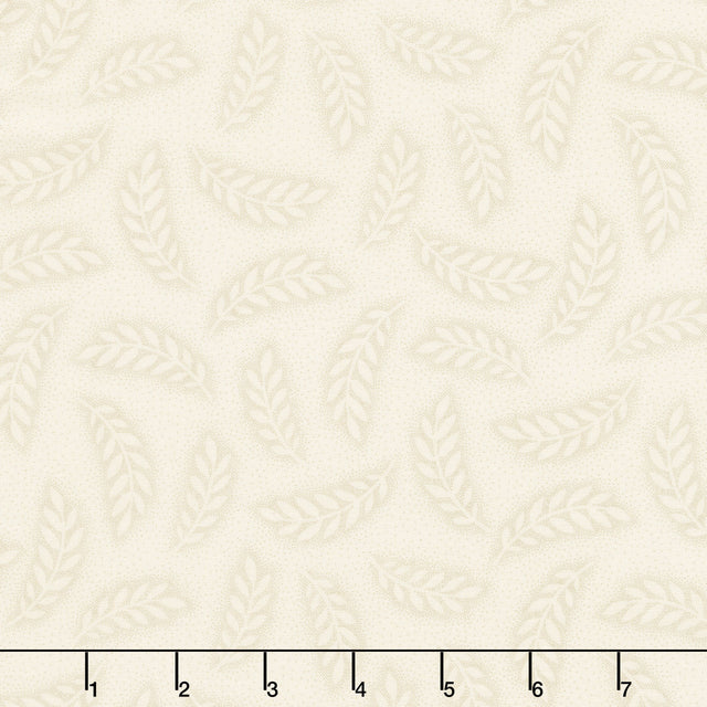 French Quarter - Dot Leaves Cream Yardage