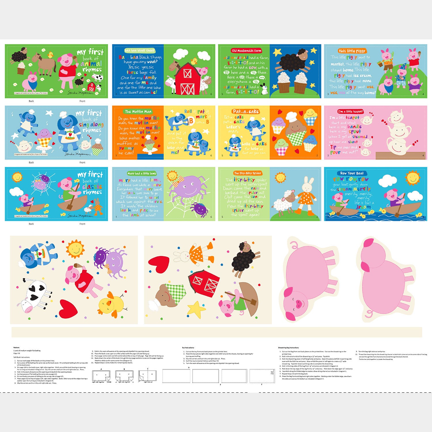 Huggable & Lovable Books - My First Book of Rhymes Multi Three Book Pa