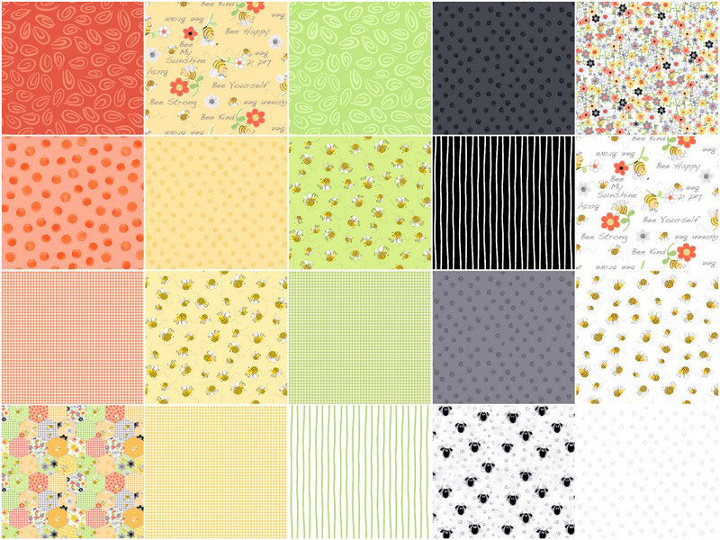 Sweet Bees 10" Squares