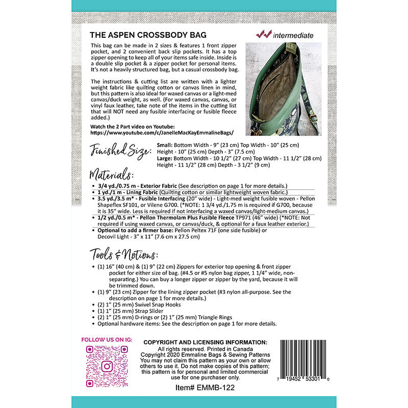 The Aspen Crossbody Bag Pattern