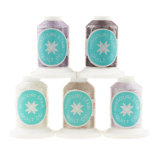 Missouri Star Grey 50 Wt Cotton Thread Stash Builder 5 Pack