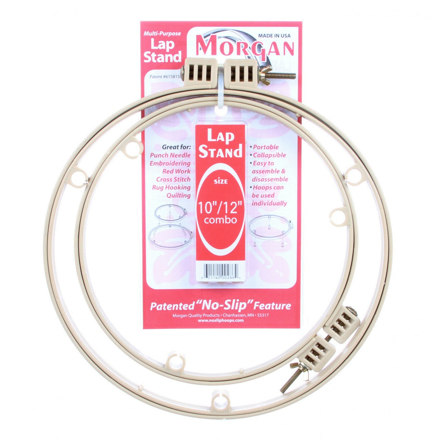 Morgan No-Slip Lap Stand Size 10" & 12" Hoop Combo