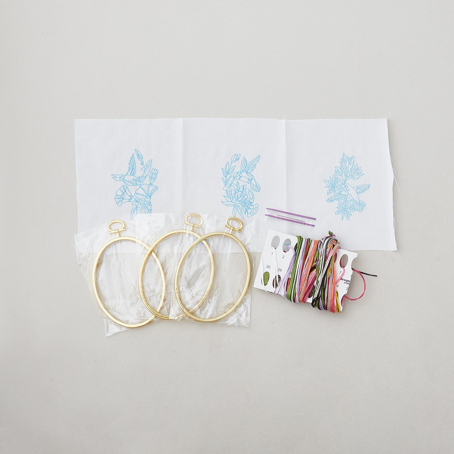 Hummingbirds Embroidery Set Kit