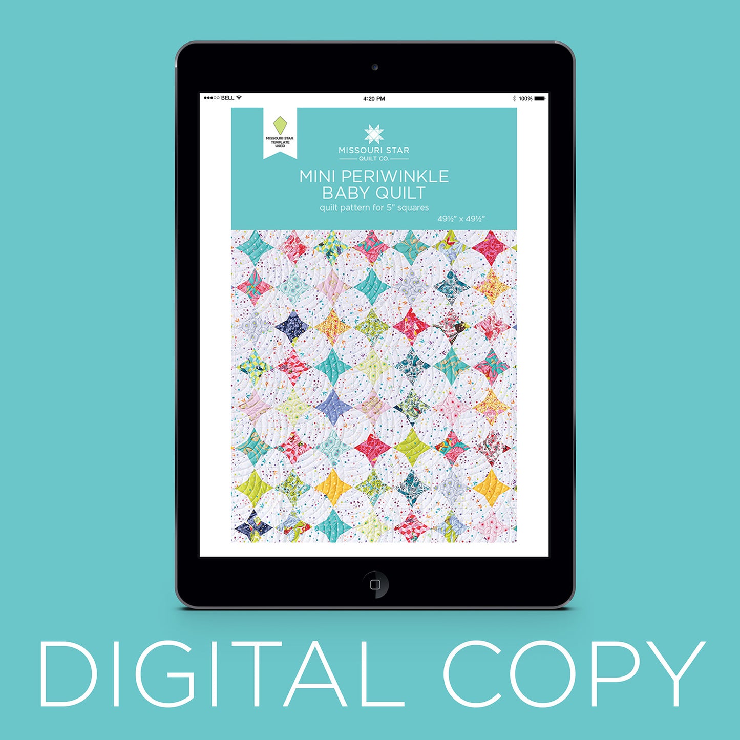 Digital Download - Mini Periwinkle Baby Quilt Pattern by Missouri Star