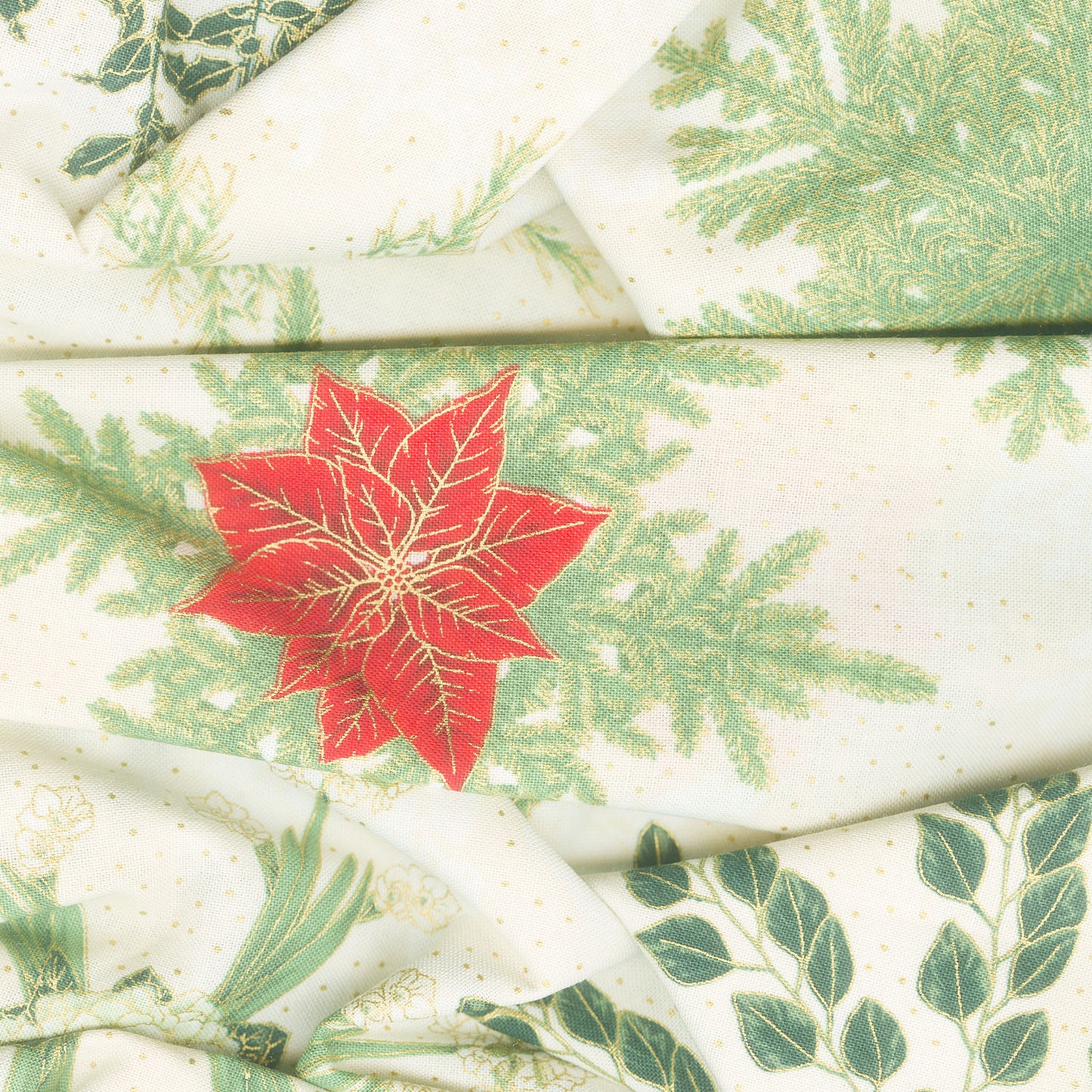 Holiday Flourish - Snow Flower Gold Colorstory Snowflakes Cream Metall