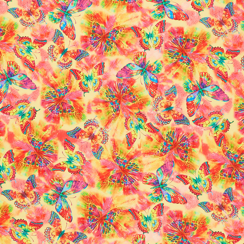 Novelty - Timeless Treasures Butterflies Electric Yardage