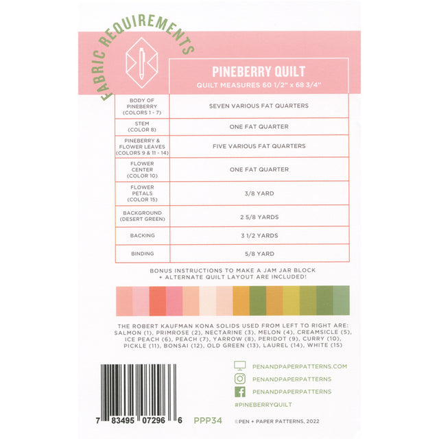 Pineberry Quilt Pattern