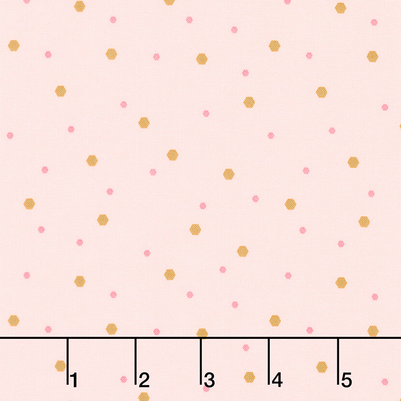 Honeycomb Hill - Mini Hexies Blush Yardage