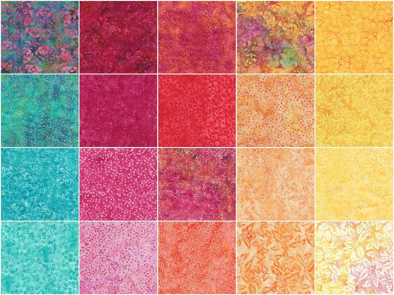 Tropical Oasis Batiks Strips