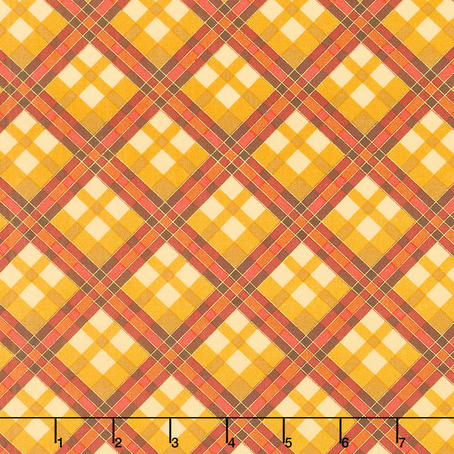 Thankful - Harvest Plaid Harvest Metallic Yardage