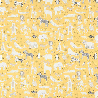 ABC XYZ - Alphabet Animals Yellow Yardage