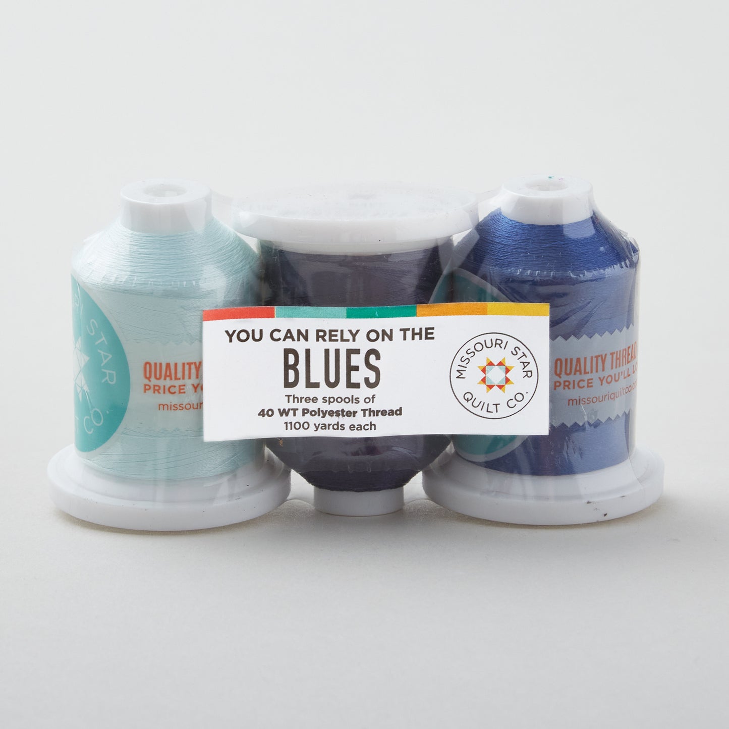 Missouri Star Blues 40 Wt Polyester Thread Stash Builder 3 Pack