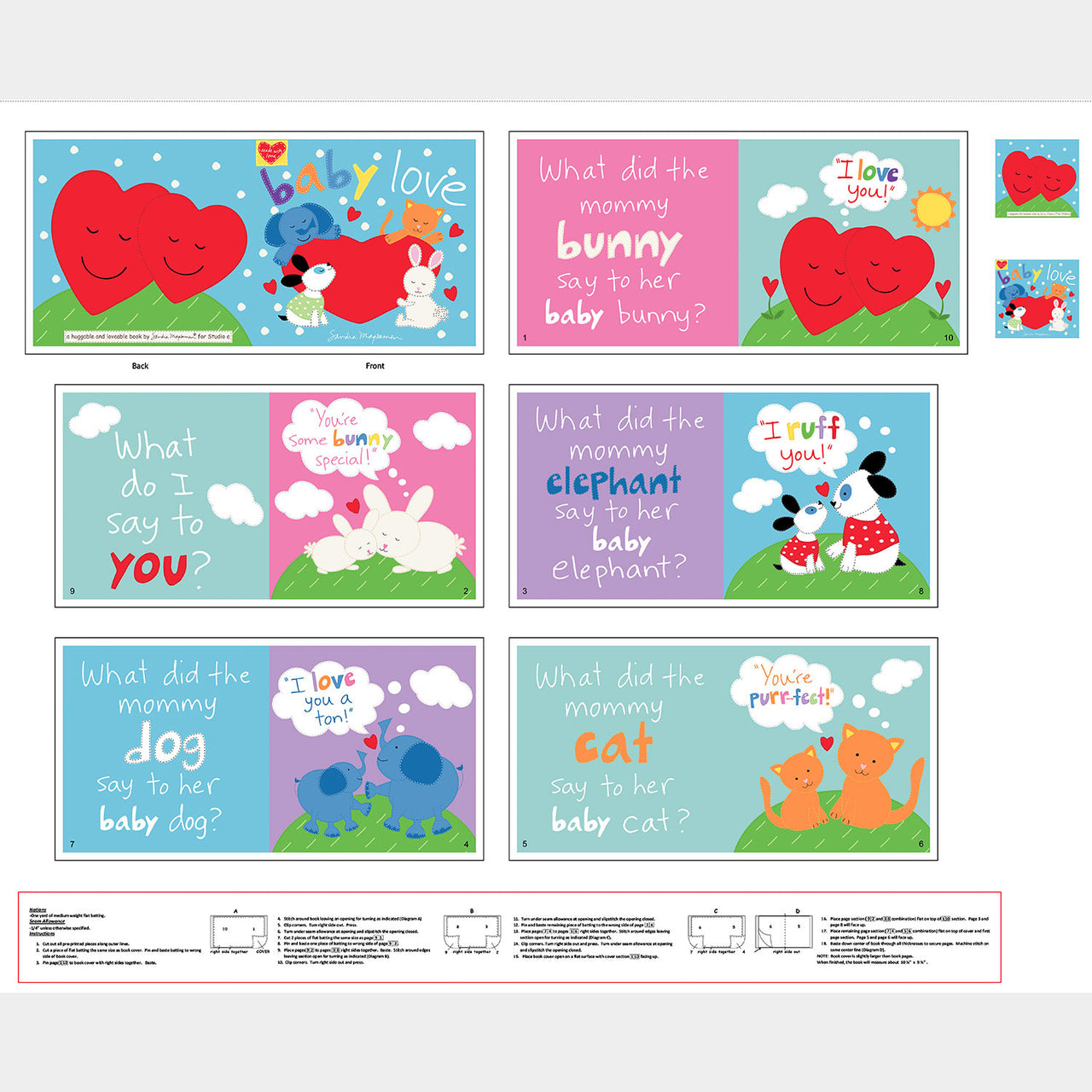 Huggable & Lovable Books - Baby Love Book Multi Panel