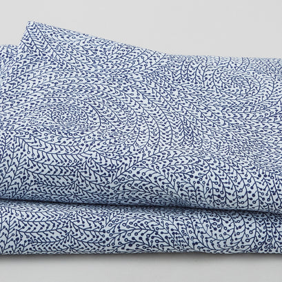 Vine Maze - Navy 108" Wide 3 Yard Cut