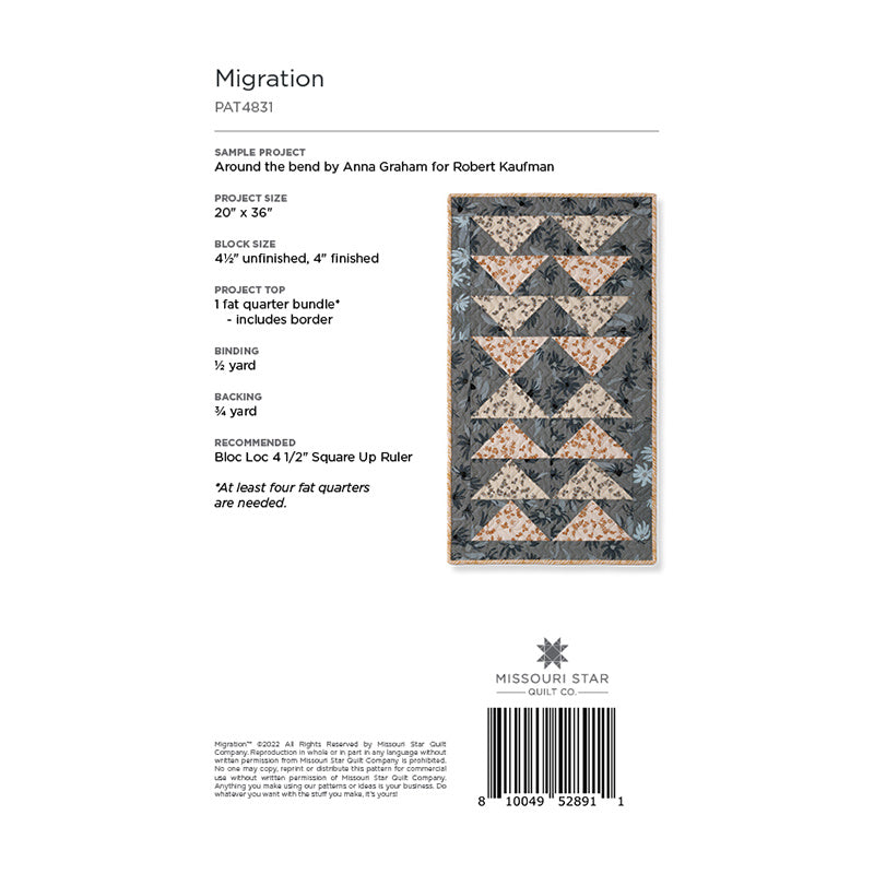 Migration Quilt Pattern by Missouri Star