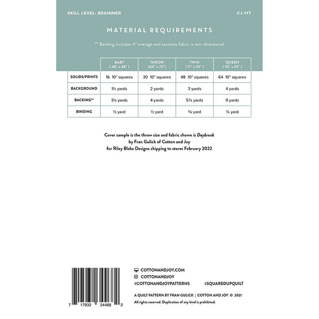 Squared Up Quilt Pattern