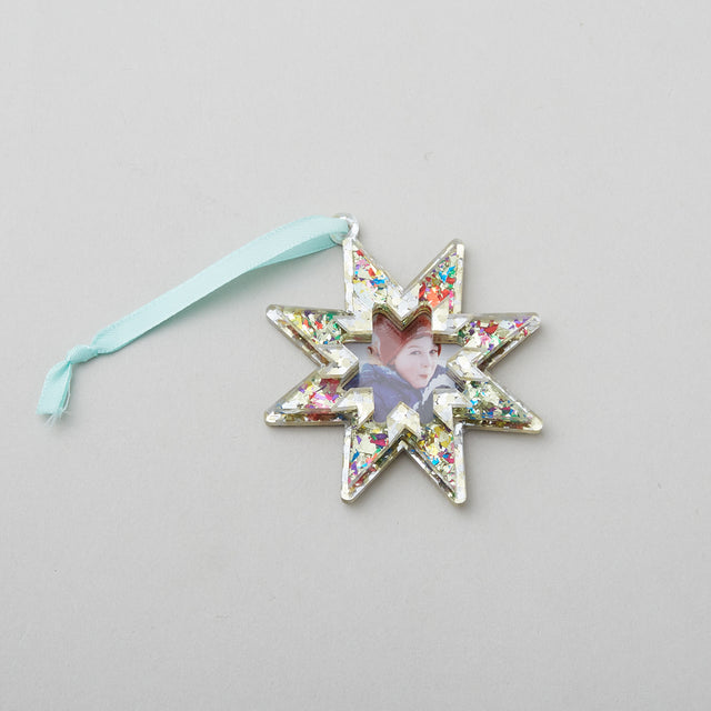 Celebration Layered Acrylic Star Photo Ornament