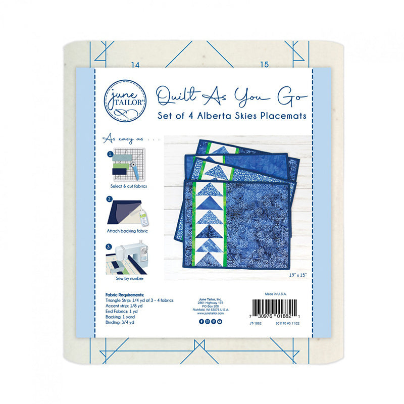 Alberta Skies Place Mat Quilt As You Go Preprinted Batting