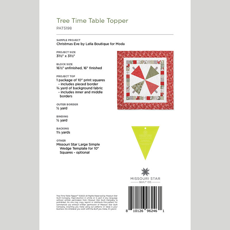 Tree Time Table Topper Pattern by Missouri Star