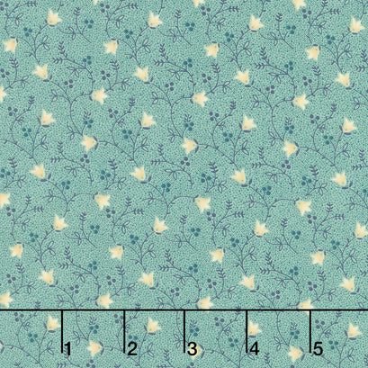 Willow Hollow - Tulip Vines Medium Blue Yardage