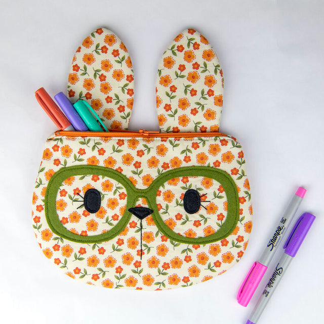 Digital Download - Bunny Zippy Critter Pouch Pattern