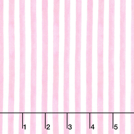 Ballet Bunnies - Ballet Stripes Pink Yardage