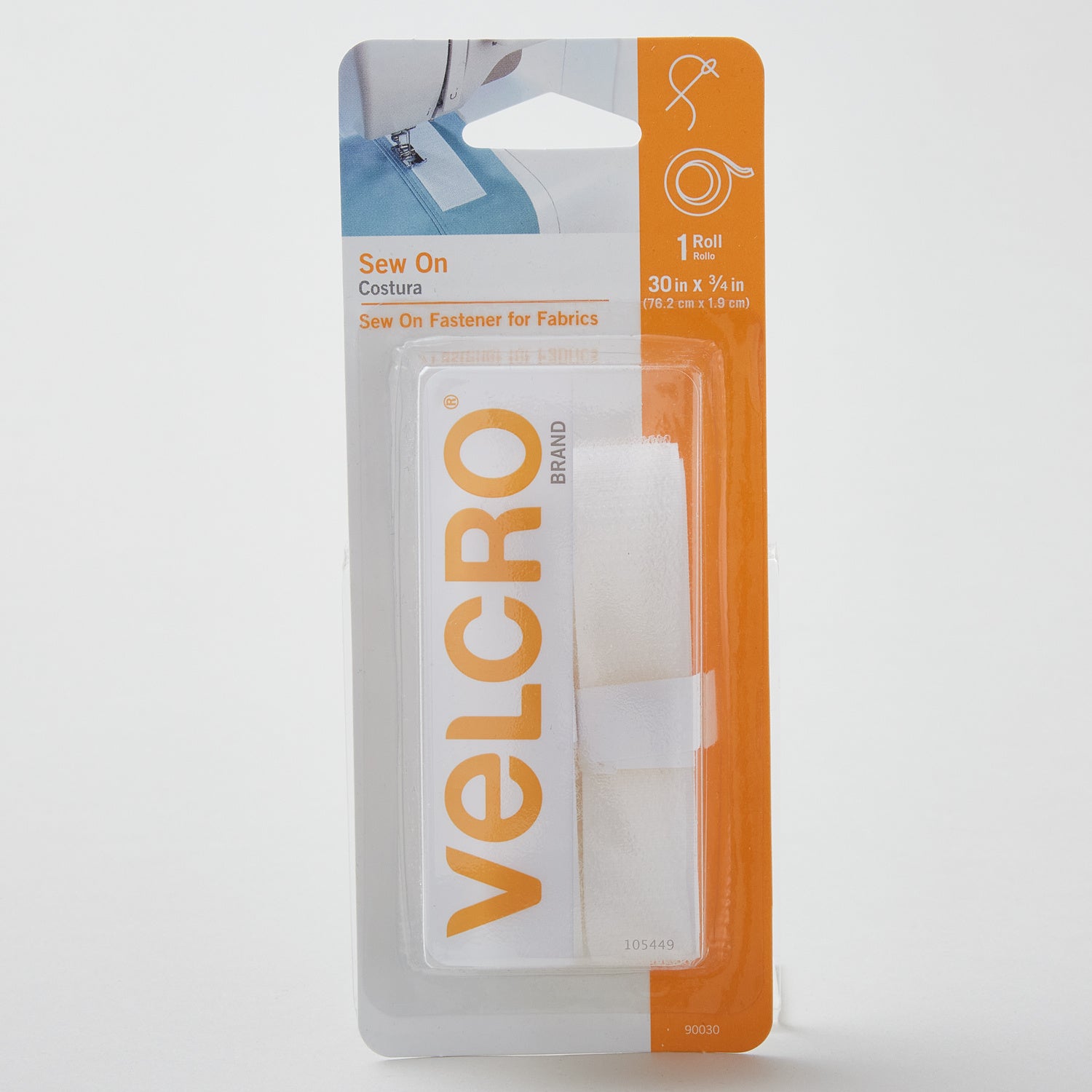 Velcro® Brand Fastener Regular Duty Strip White 3/4" x 30"