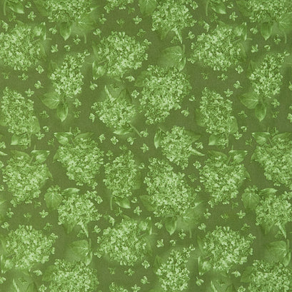 Elizabeth Flannel - Lilacs Olive Yardage