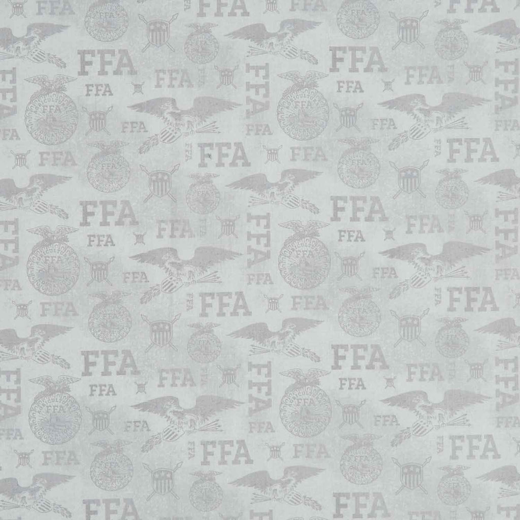 FFA Forever Blue - Tonal Logos Gray Yardage