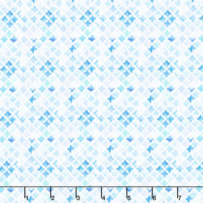Periwinkle Spring - Lattice Periwinkle Digitally Printed Yardage