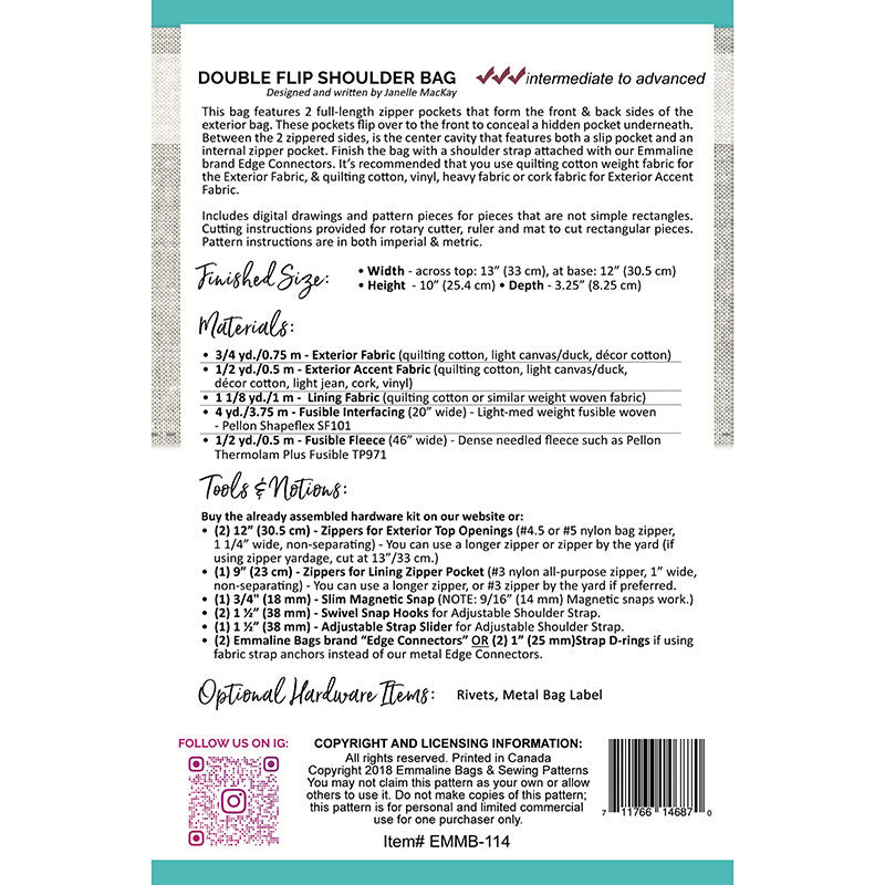 The Double Flip Shoulder Bag Pattern