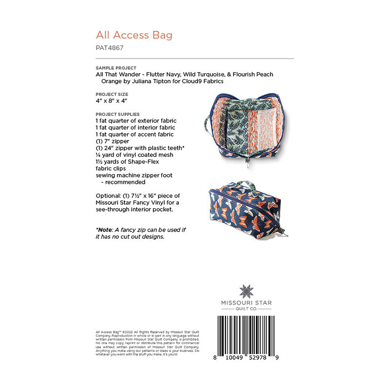 Digital Download - All Access Bag Pattern by Missouri Star
