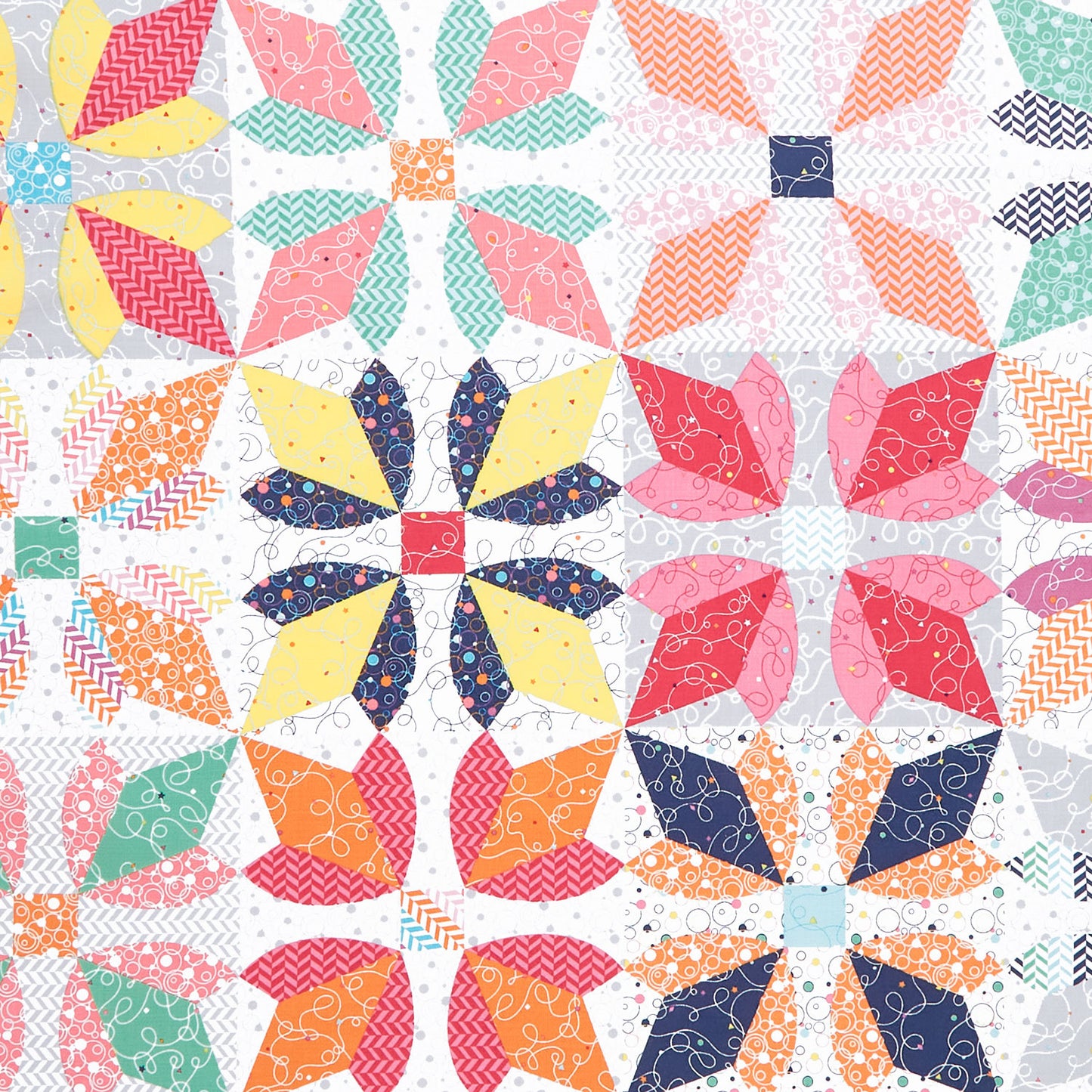 Effervescence - Four Buds Cheater Print Yardage