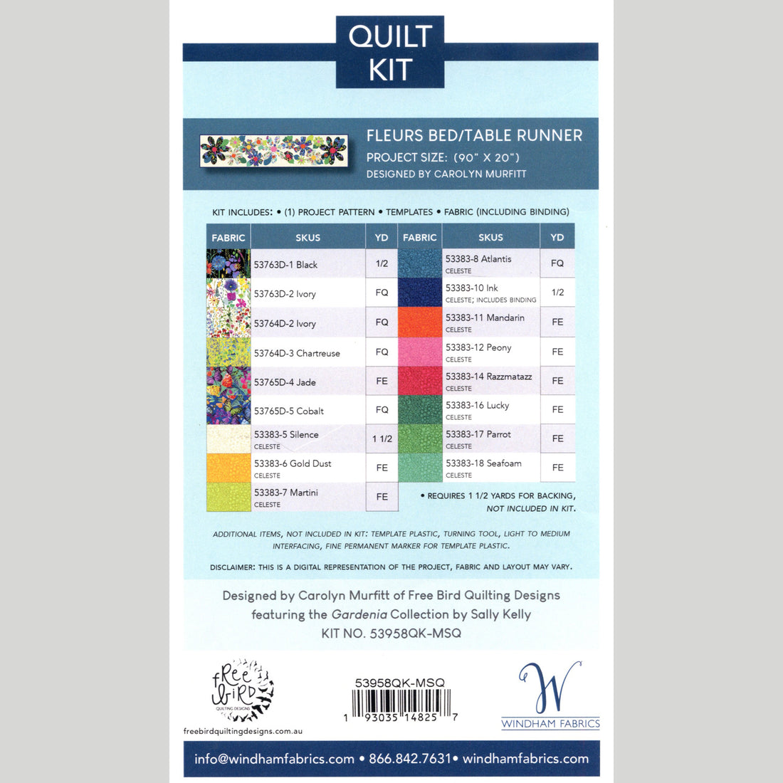 Fleurs Table Runner Kit