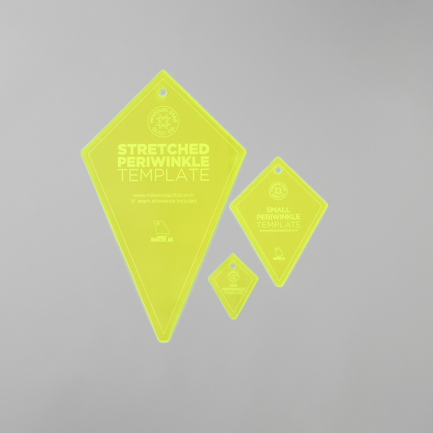 Missouri Star Periwinkle Template 3 Piece Bundle