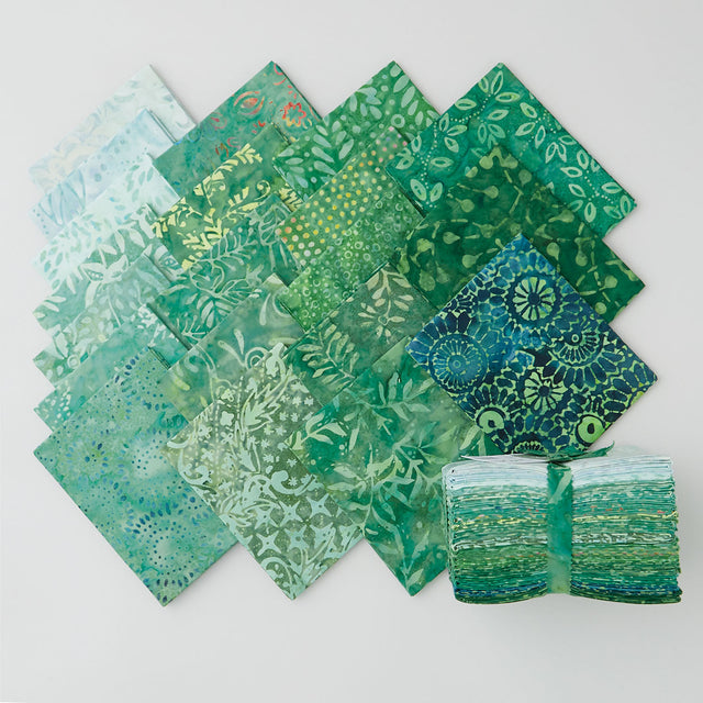 Java Batiks Green Favorites Fat Quarter Bundle