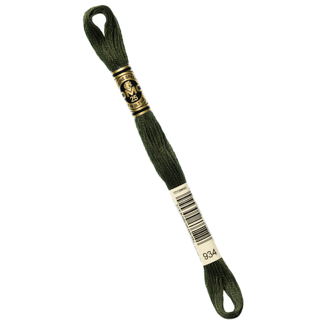 DMC Embroidery Floss - 934 Black Avocado Green