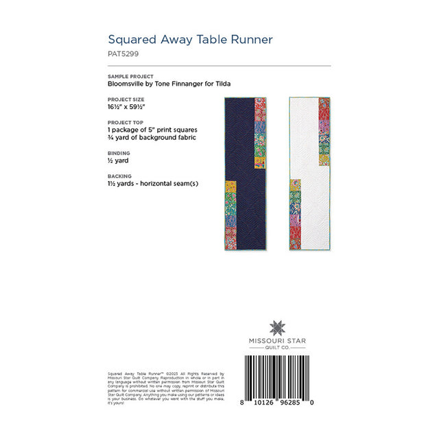 Squared Away Table Runner Pattern by Missouri Star