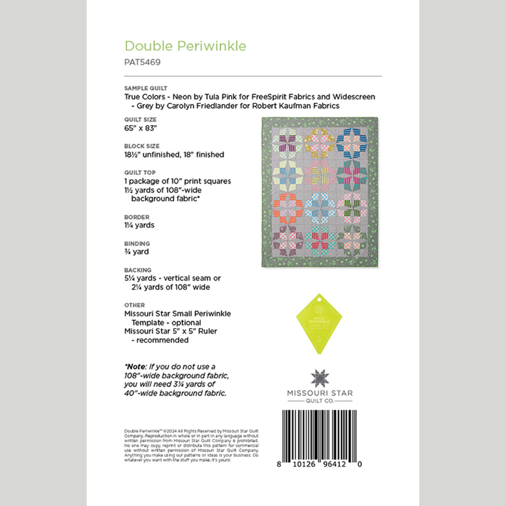 Double Periwinkle Quilt Pattern by Missouri Star
