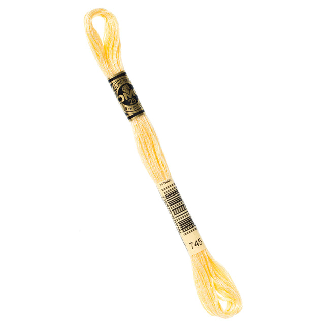 DMC Embroidery Floss - 745 Light Pale Yellow