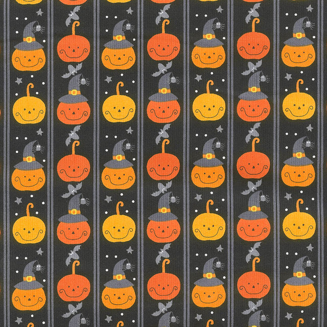 A Spooky Good Time - Pumpkin Line Midnight Yardage