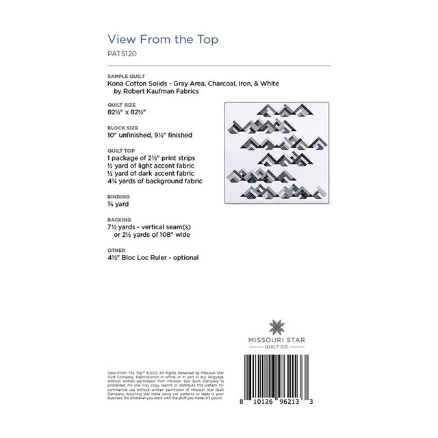 View From the Top Quilt Pattern by Missouri Star
