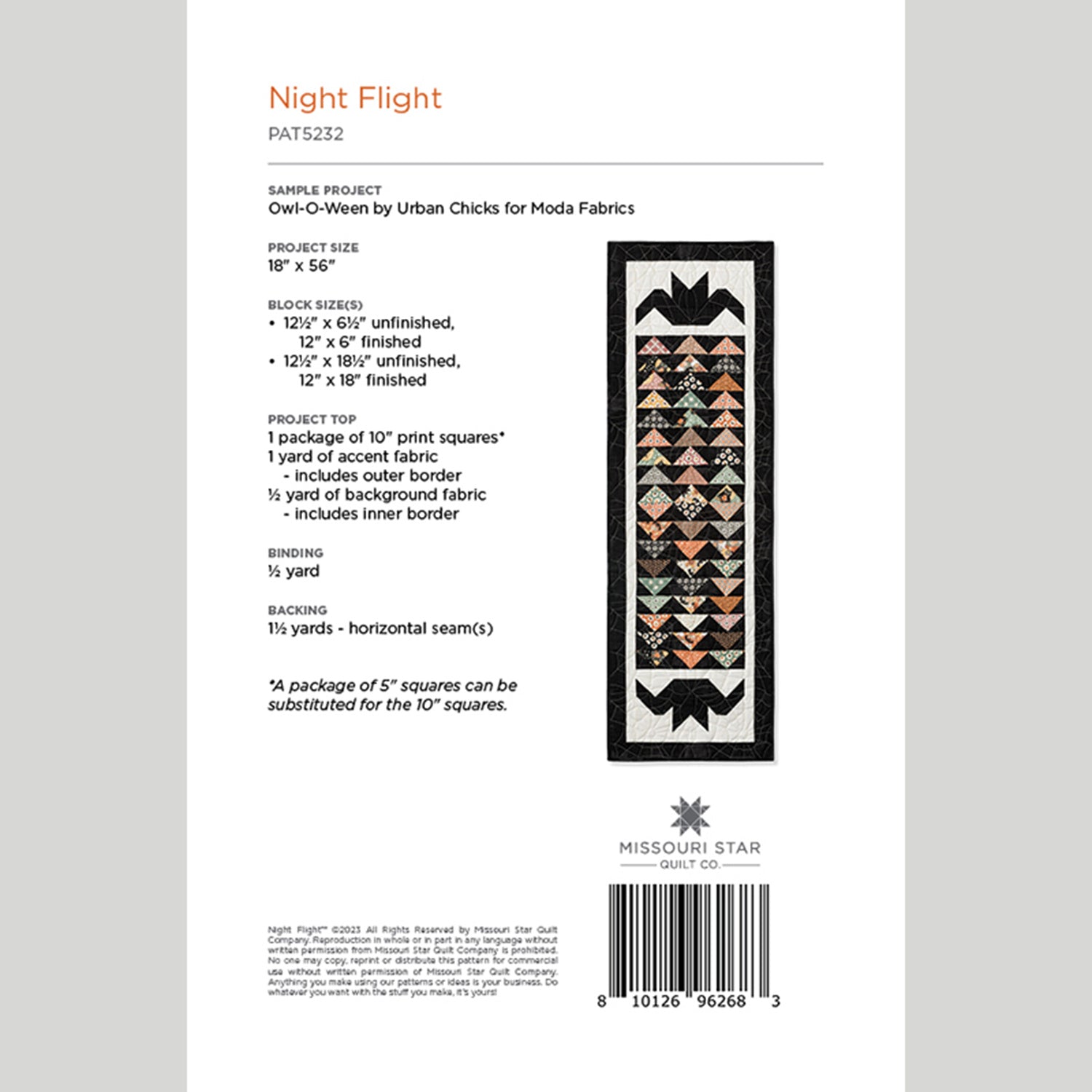 Digital Download - Night Flight Quilt Pattern by Missouri Star