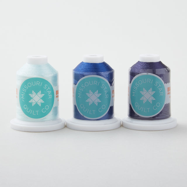 Missouri Star Blues 40 Wt Polyester Thread Stash Builder 3 Pack