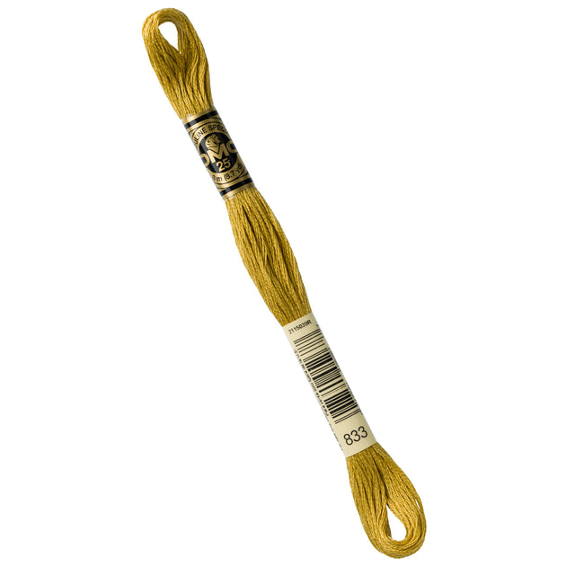 DMC Embroidery Floss - 833 Light Golden Olive